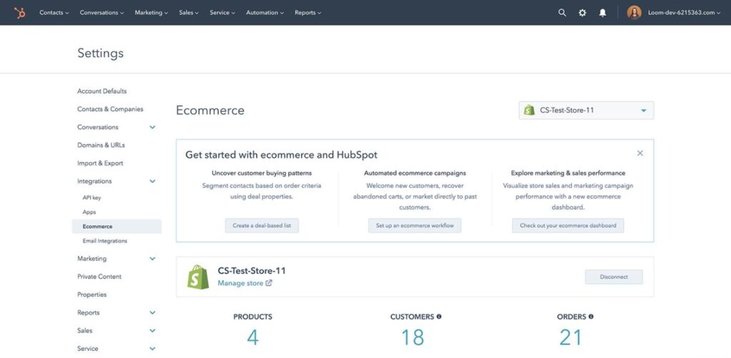 Integration of HubSpot and Shopify: Automating E-Commerce Marketing Integration of HubSpot and Shopify: Automating E-Commerce Marketing
